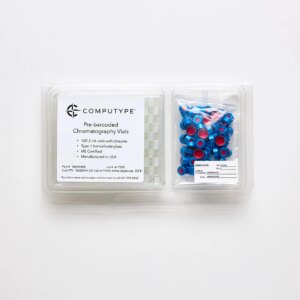 Pre-Barcoded 2 mL Glass Crimp Top Vials - 2D Bottom Barcode - Computype